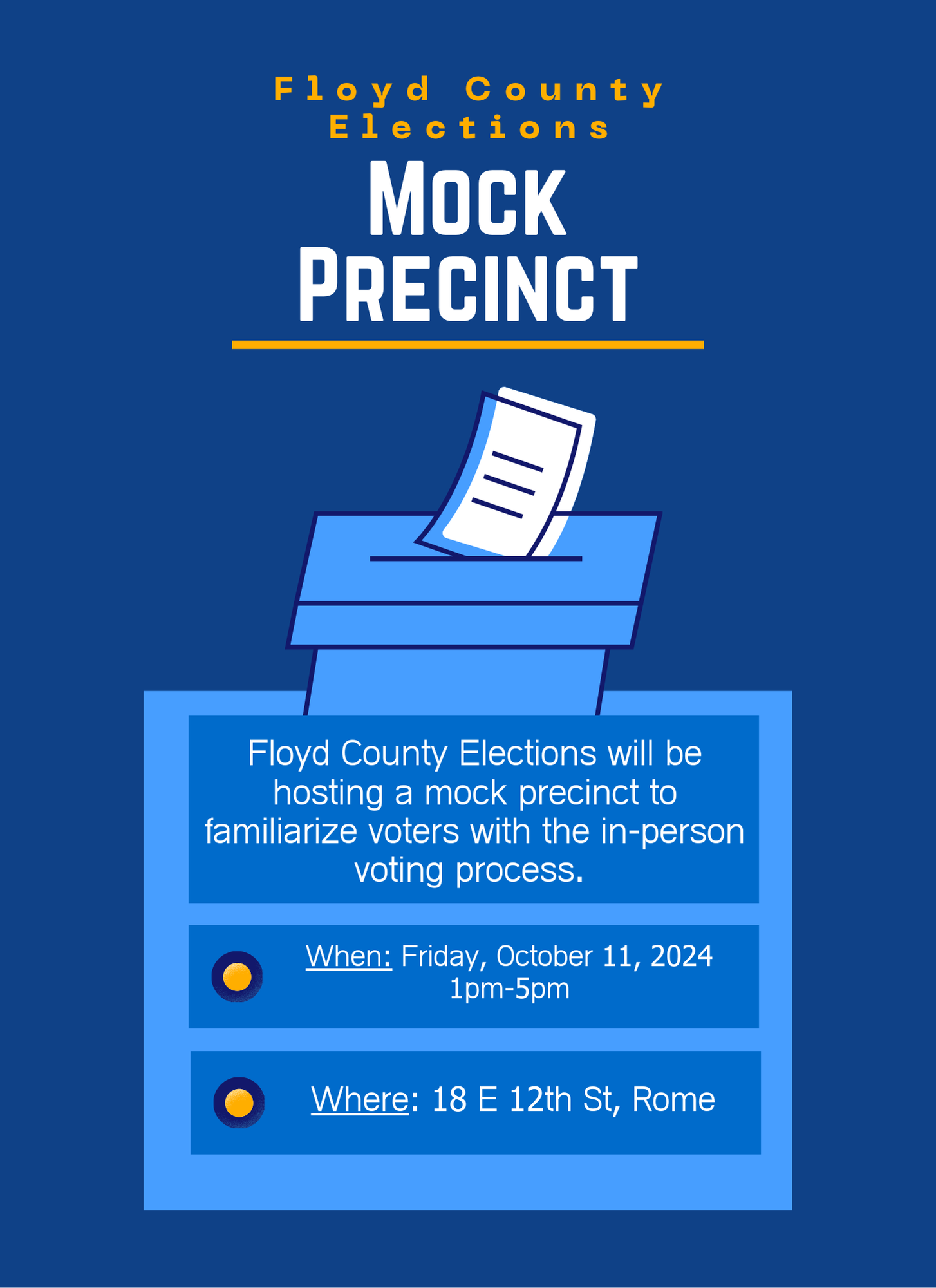 Mock Precinct | Floyd County Georgia